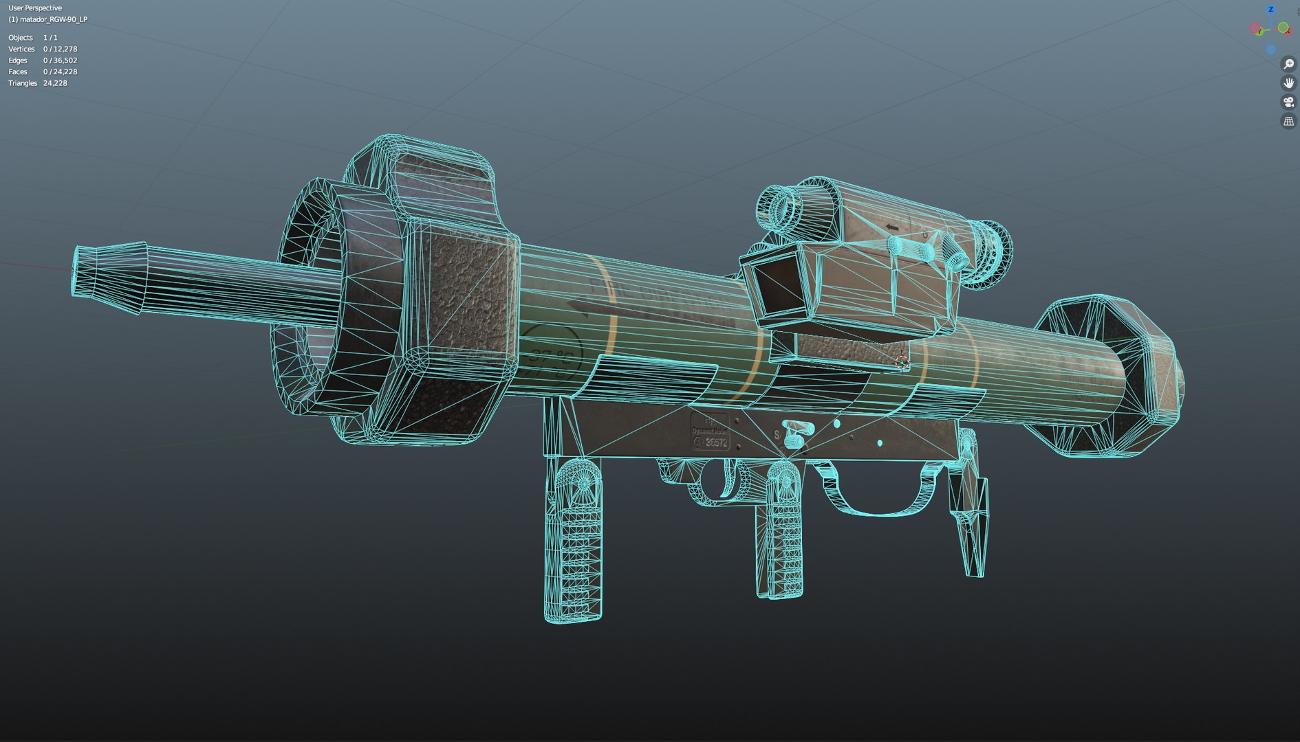 Portable Rocket Launcher MATADOR RGW-90 Low-poly 3D Model - TurboSquid ...