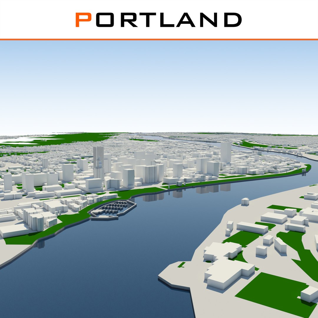 3d model portland oregon usa
