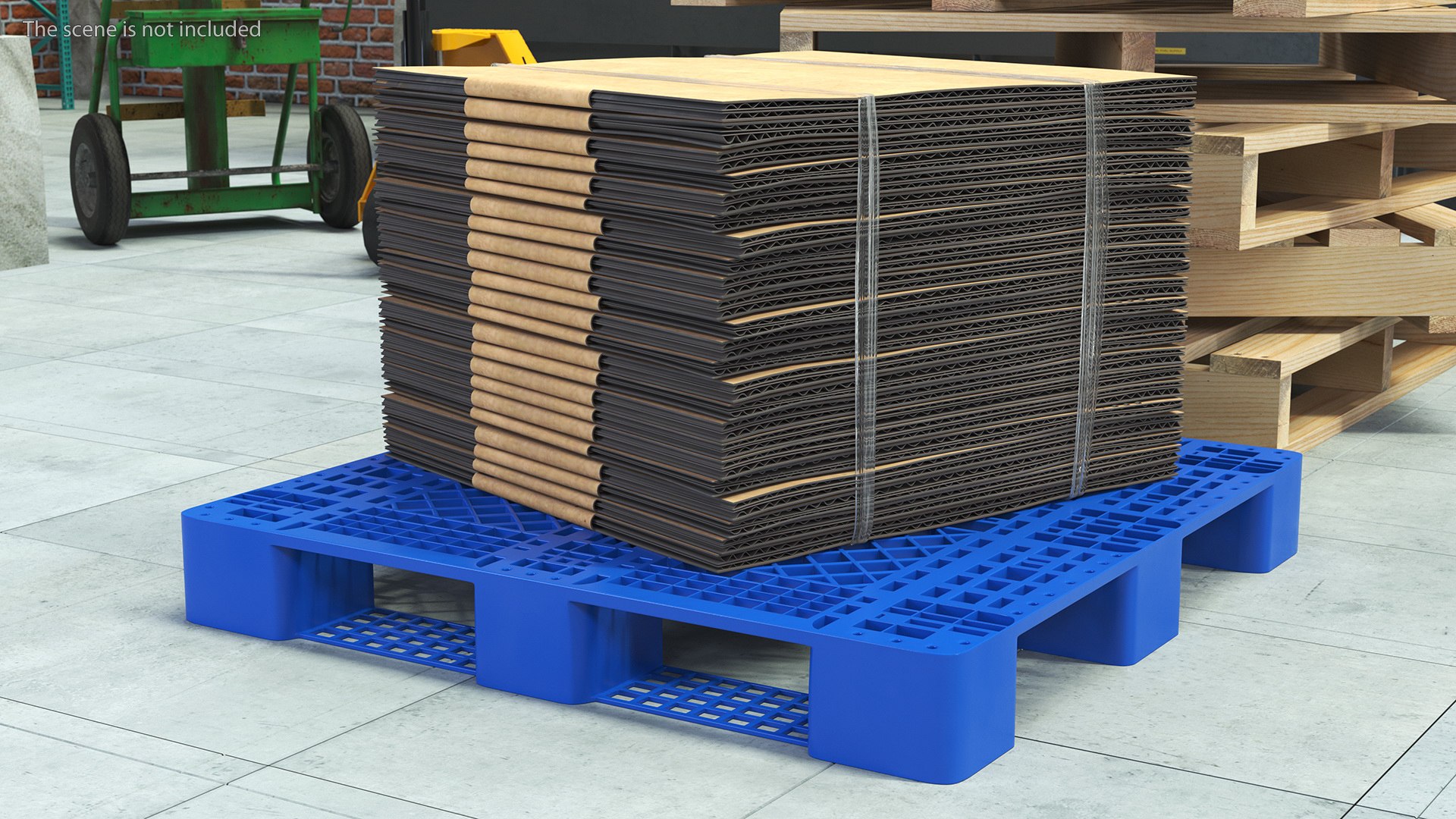 Anti Slip Plastic Pallet Blue 3D Model - TurboSquid 2140347