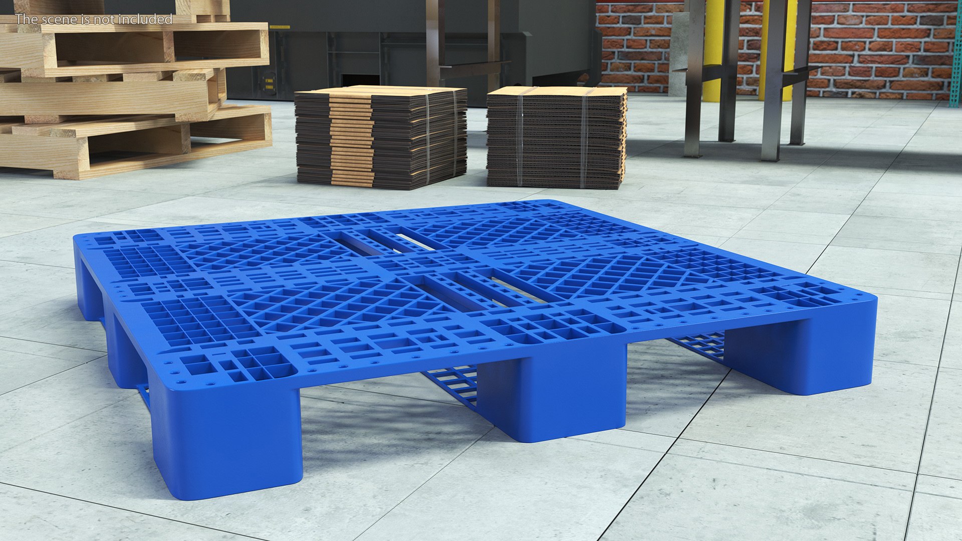Anti Slip Plastic Pallet Blue 3D Model - TurboSquid 2140347