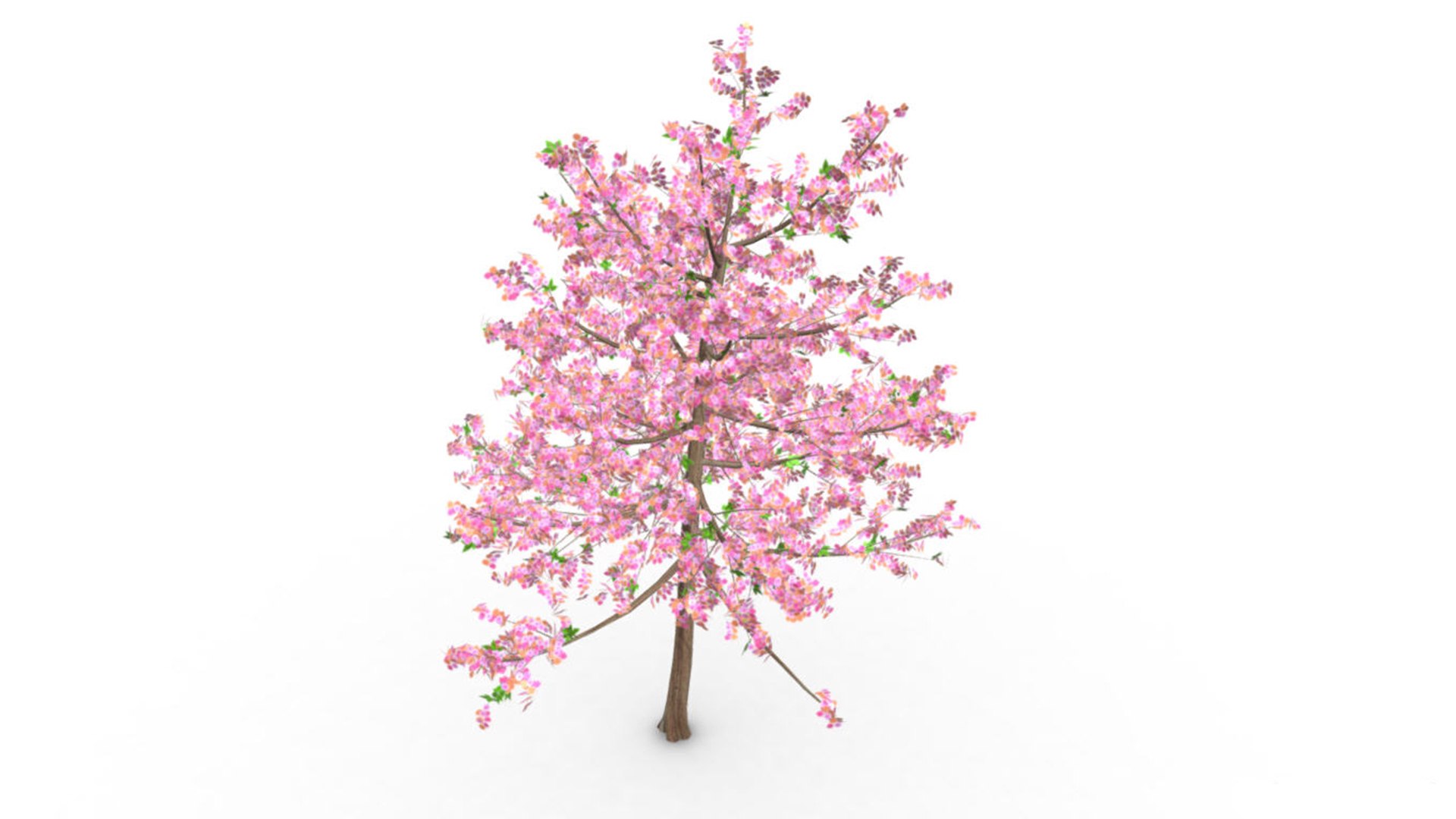 Flower Tree Red Color 3D Model - TurboSquid 2244634