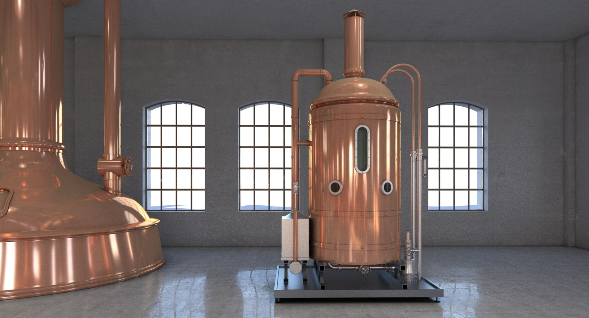 Brewery Brewing Kettles 3D Model - TurboSquid 1214637