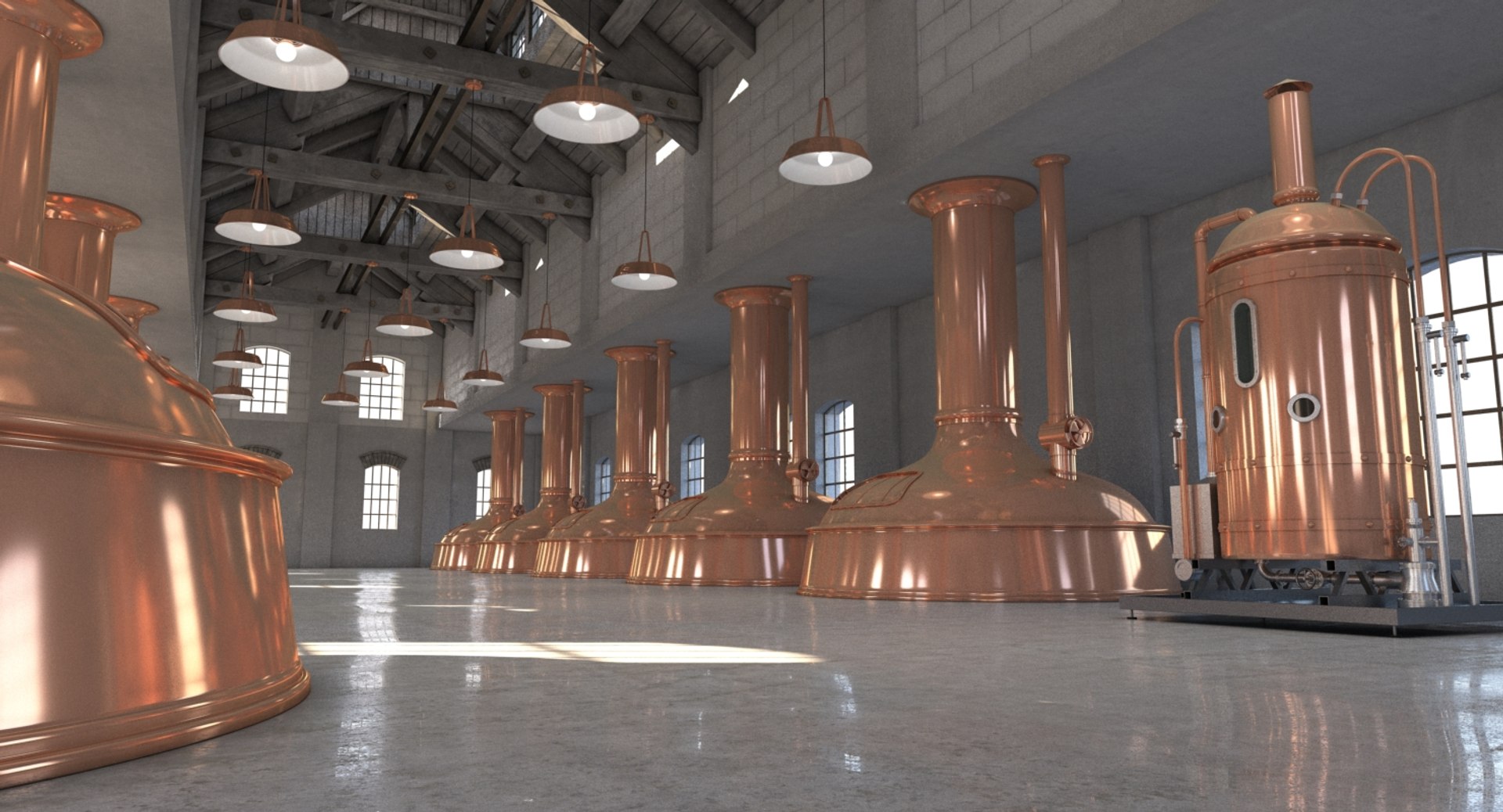 Brewery Brewing Kettles 3D Model - TurboSquid 1214637