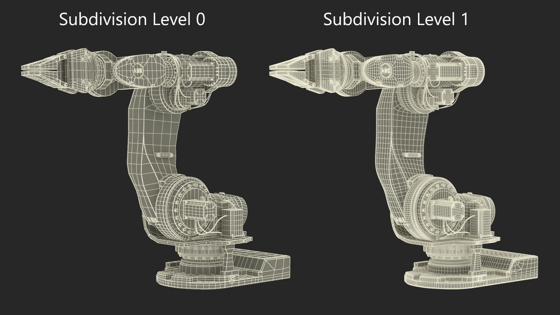 3D ABB 7600 Industrial Robot With Gripper White Rigged Model ...