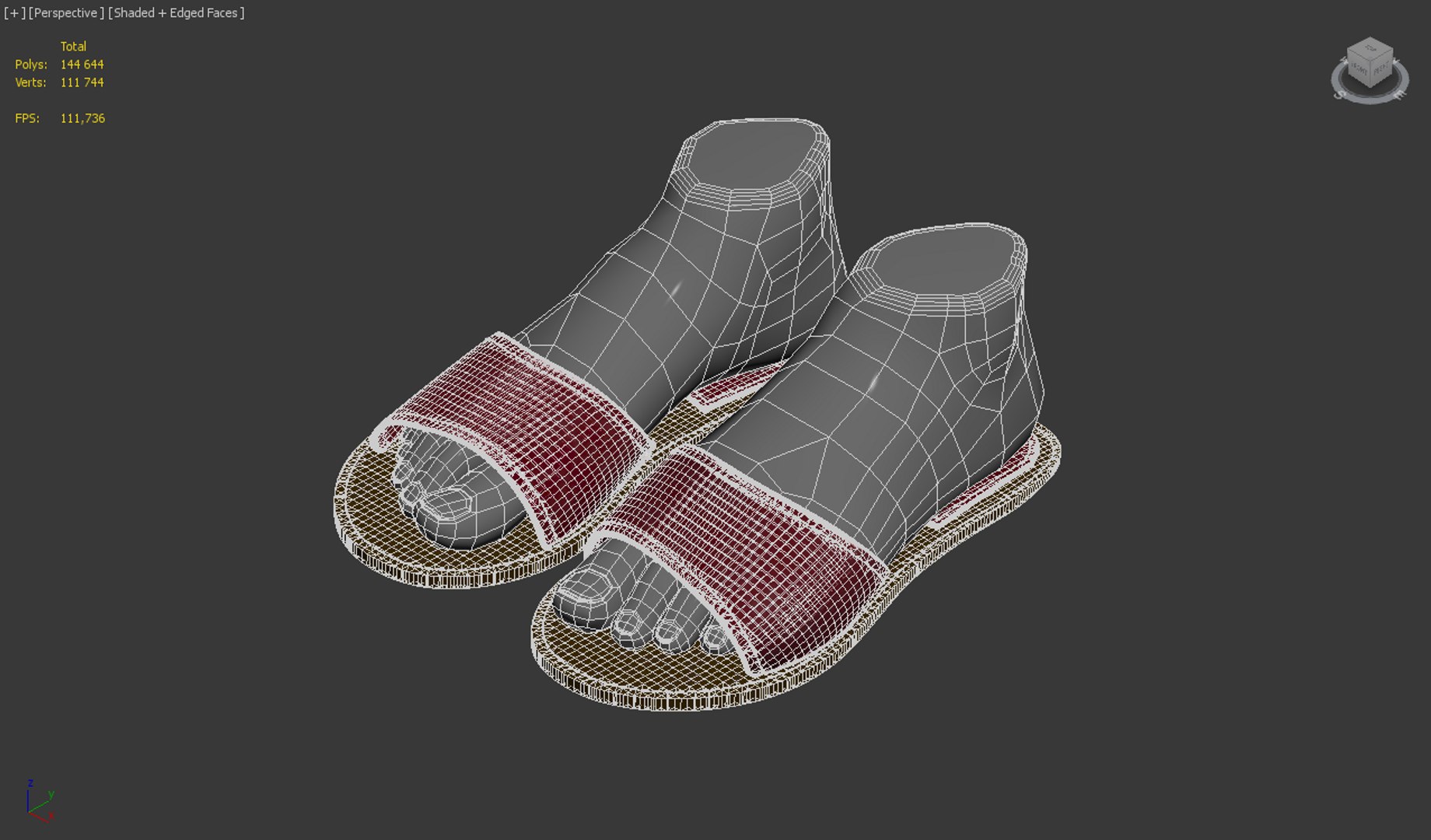 3D leather slippers - TurboSquid 1627904