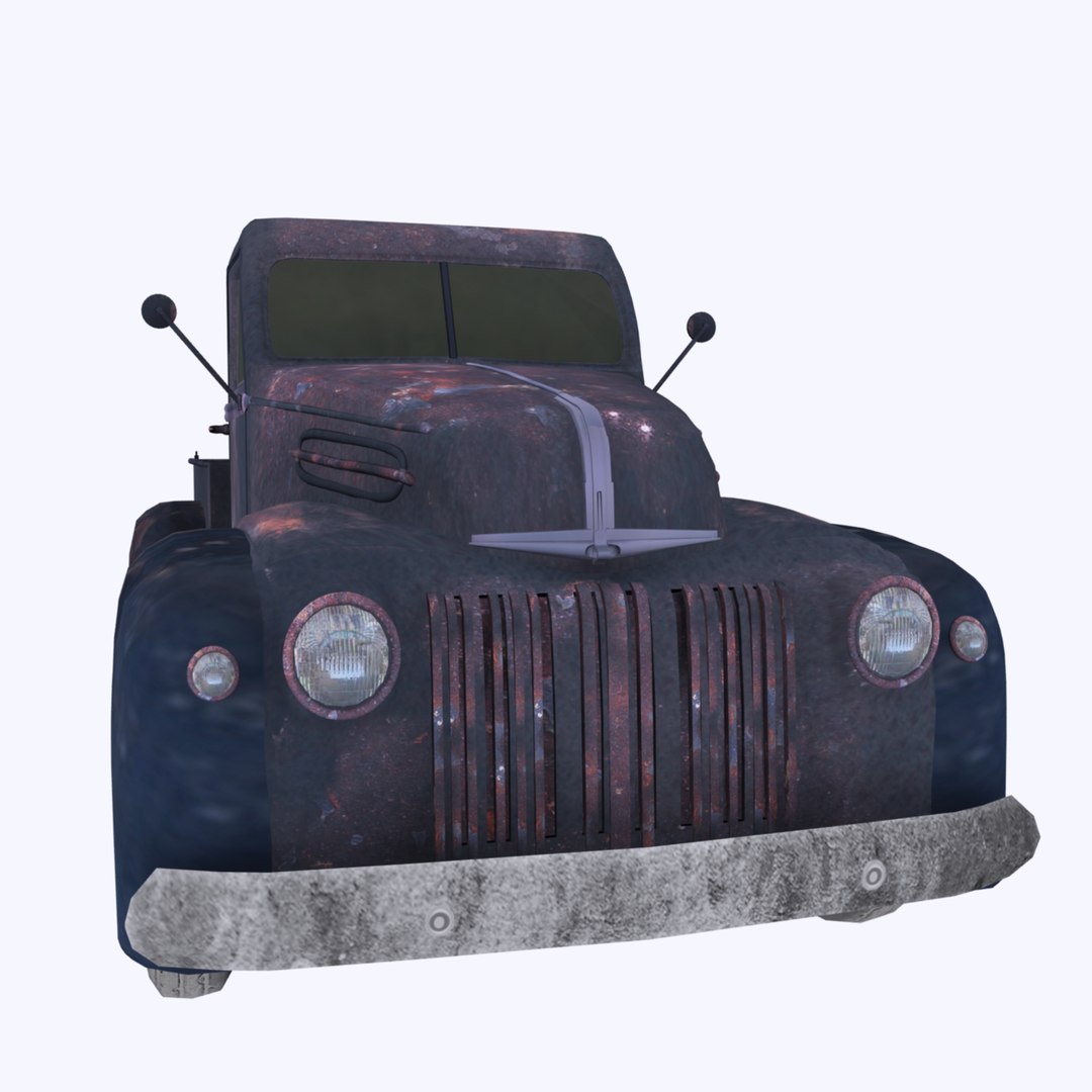 Rusty Car 3d Model