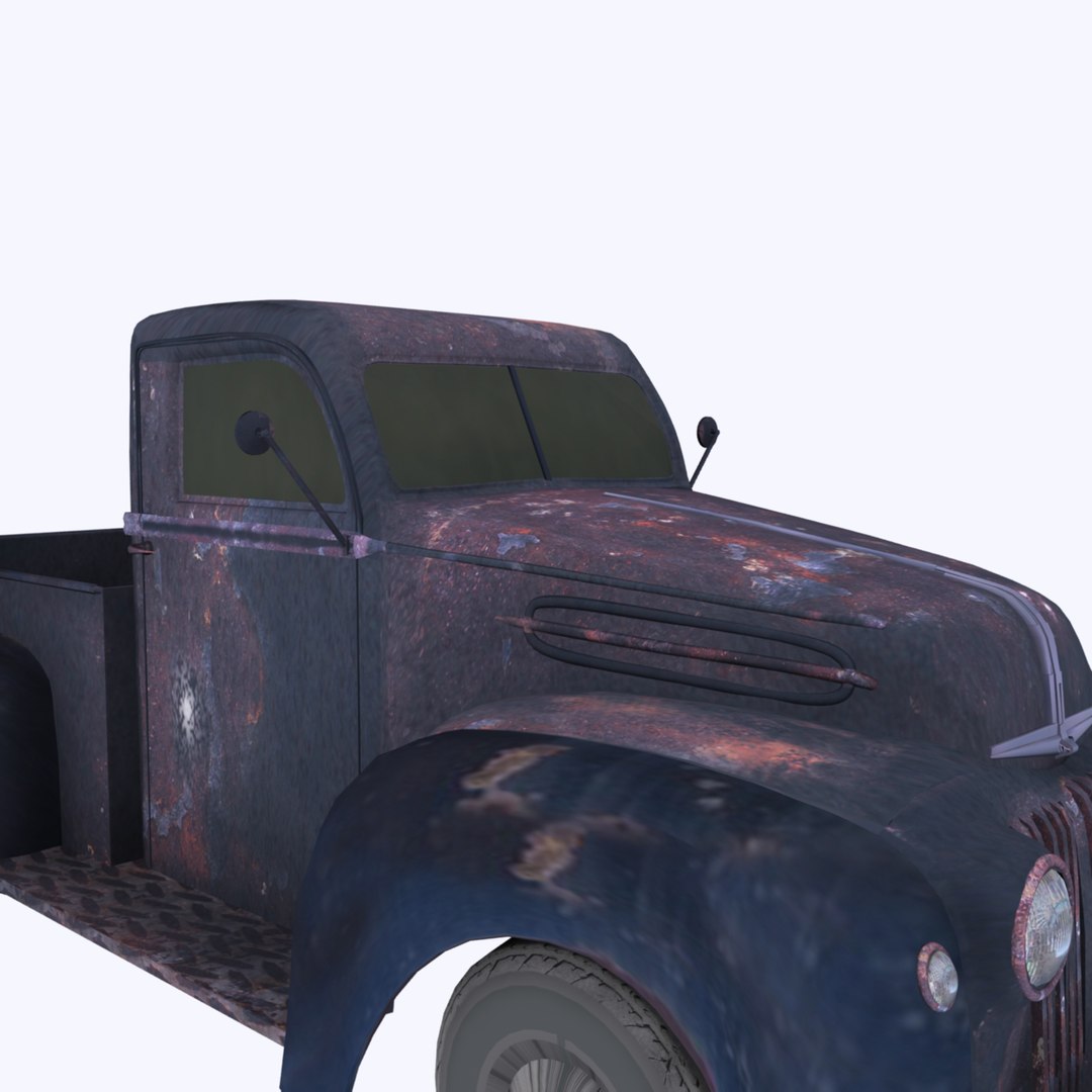 Rusty Car 3d Model