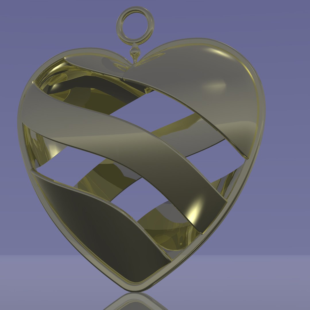 3d model day gold necklace