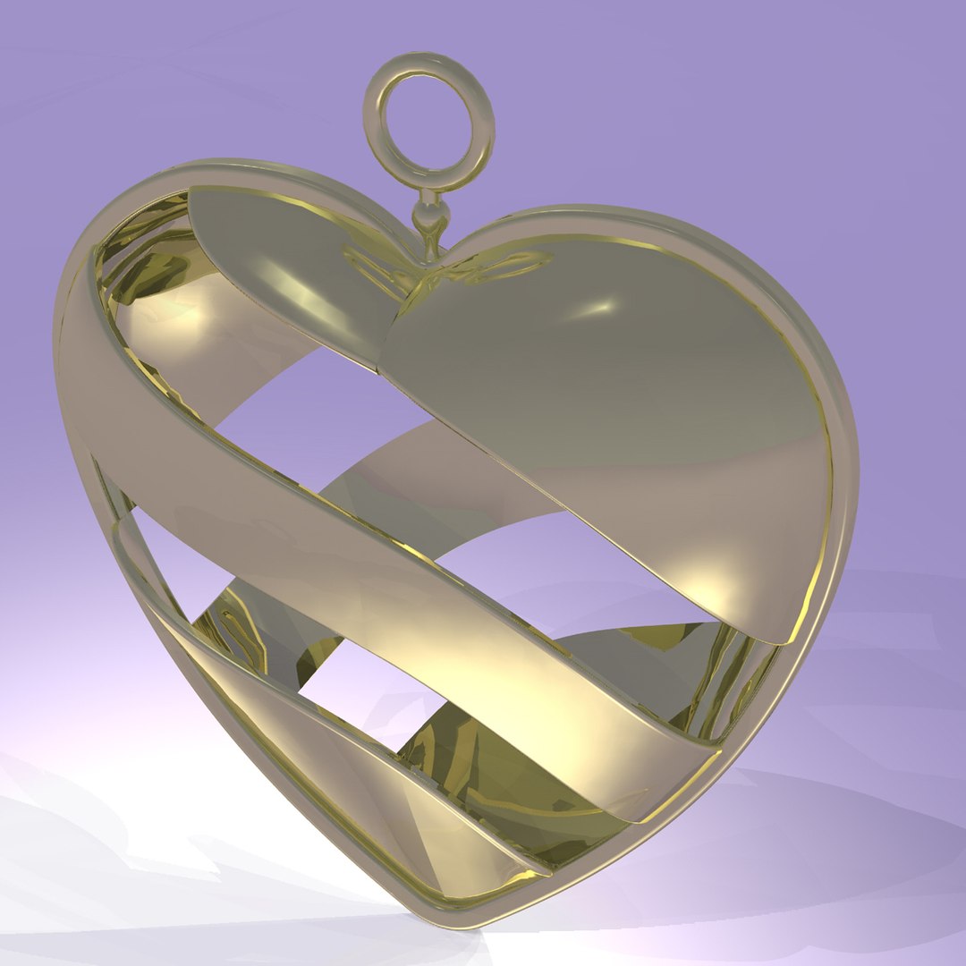 3d model day gold necklace