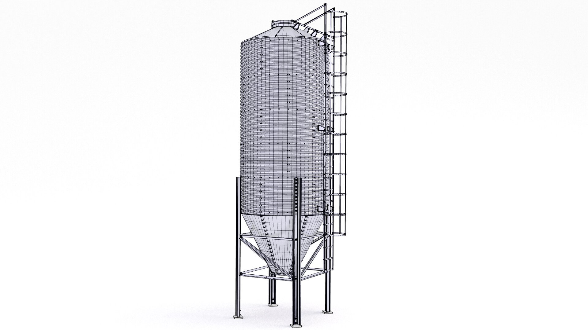 3D Model Farm Grain Warehouse Silo 26 - TurboSquid 1747017
