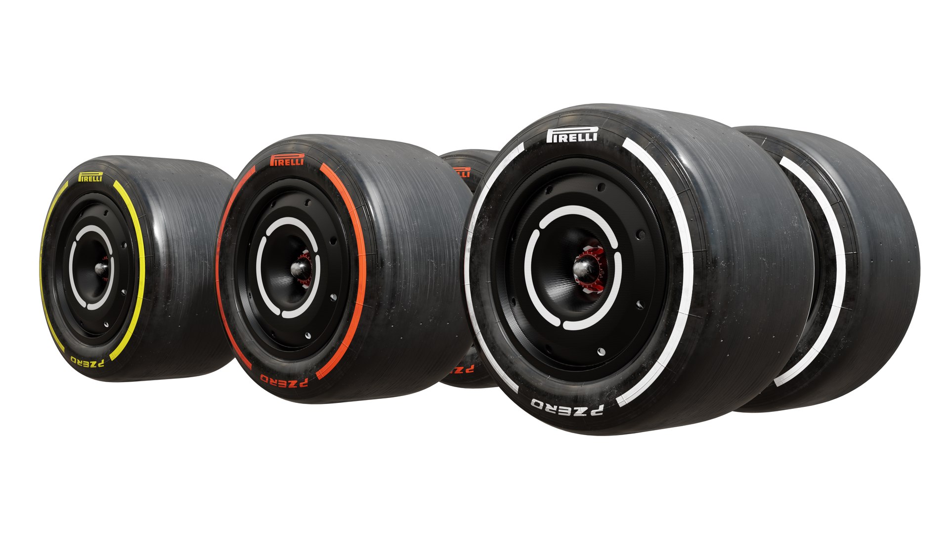 Pack Of F1 Pirelli P-Zero 18 Inches 2022 With Covers Model - TurboSquid ...