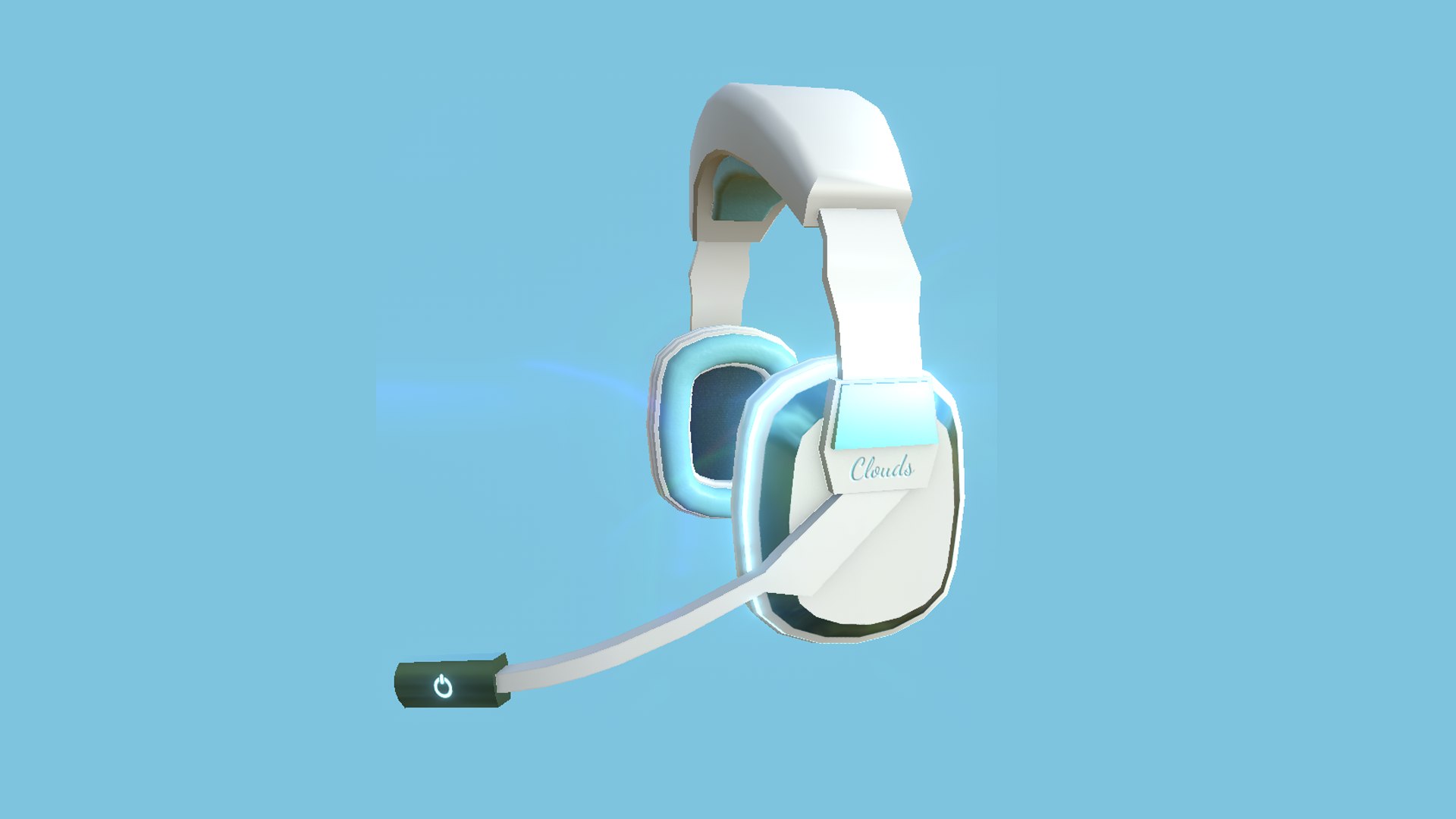 3D model Headset 05 - White Blue - Character Fashion Design ...