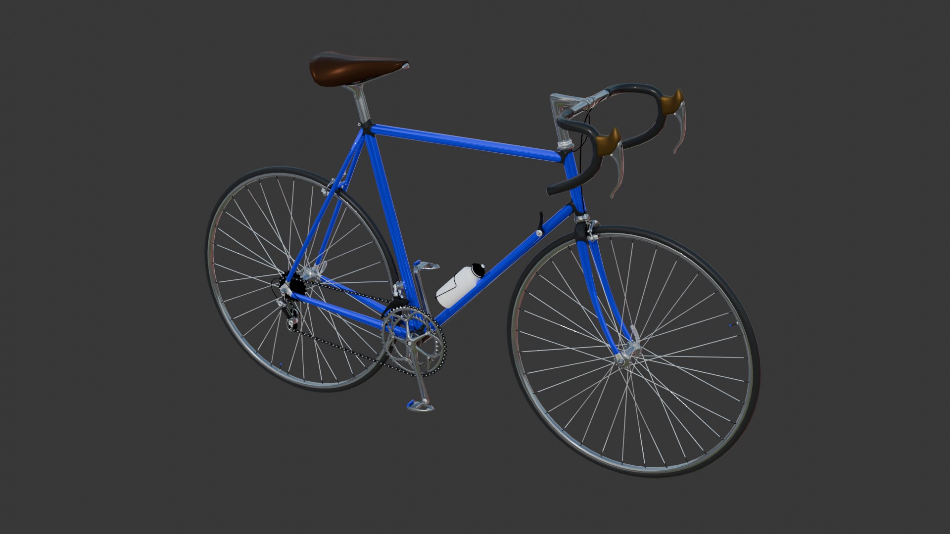 3D Model Road Bike Blue - TurboSquid 2335771