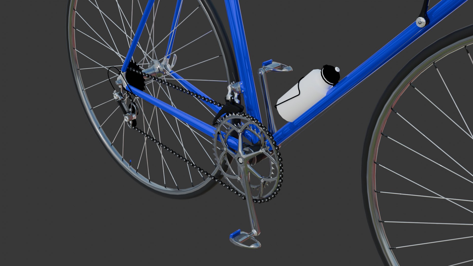 3D Model Road Bike Blue - TurboSquid 2335771