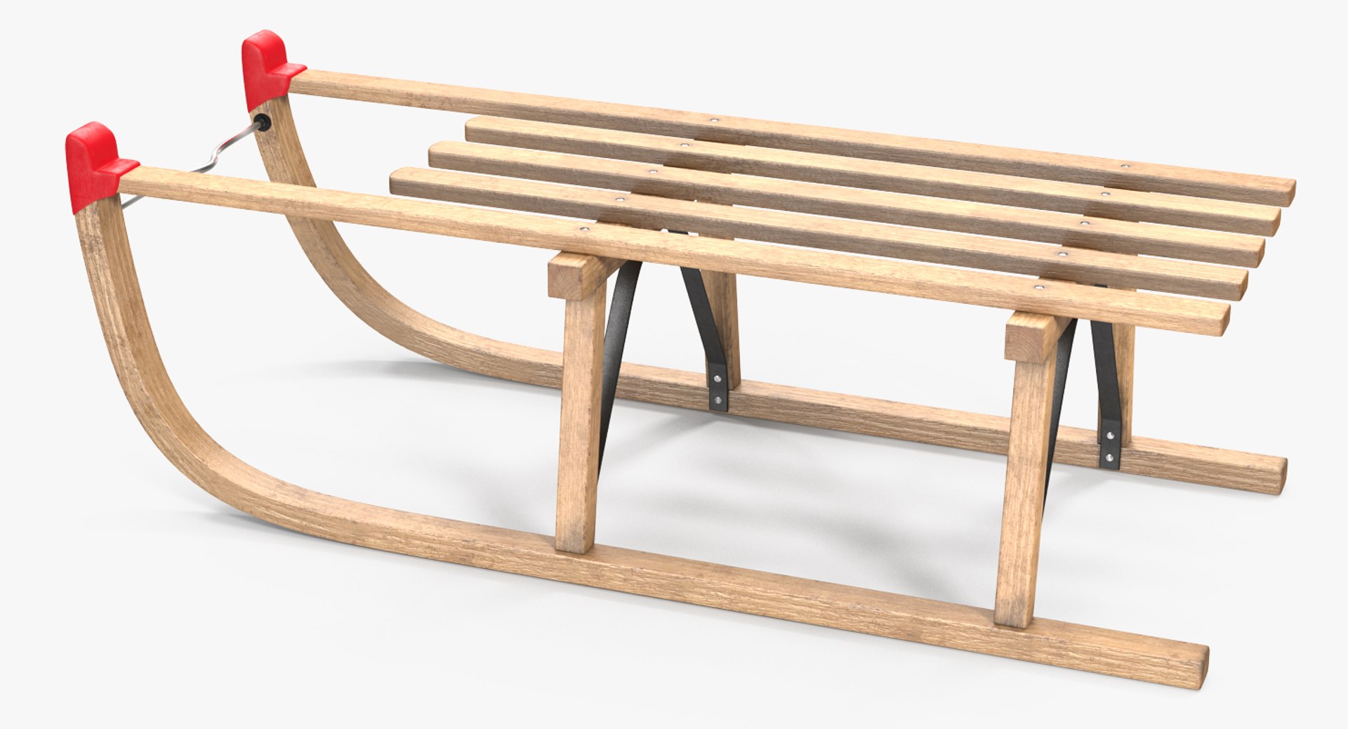 Wooden Sled 3d Model