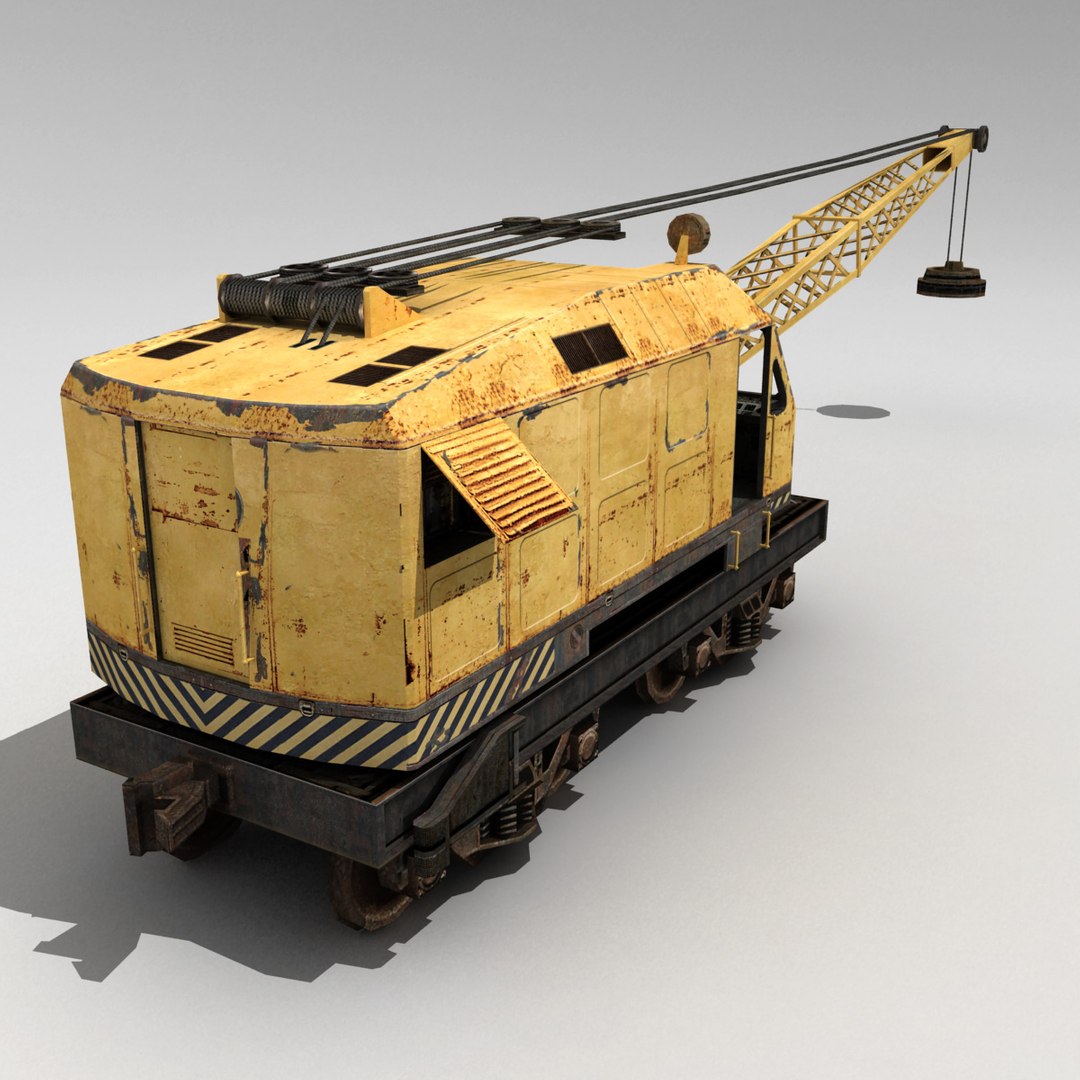 Railway Crane 3d 3ds