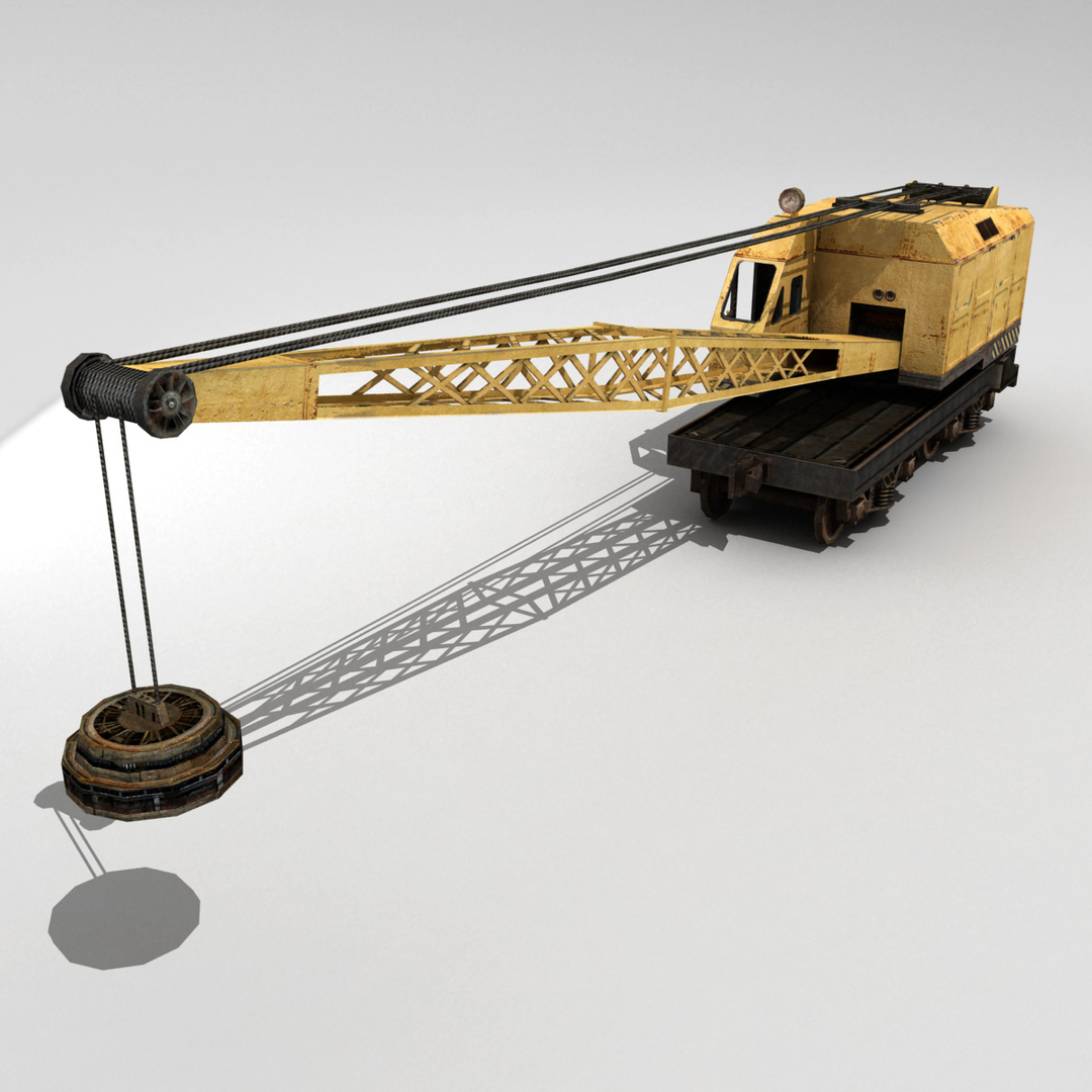 railway crane 3d 3ds