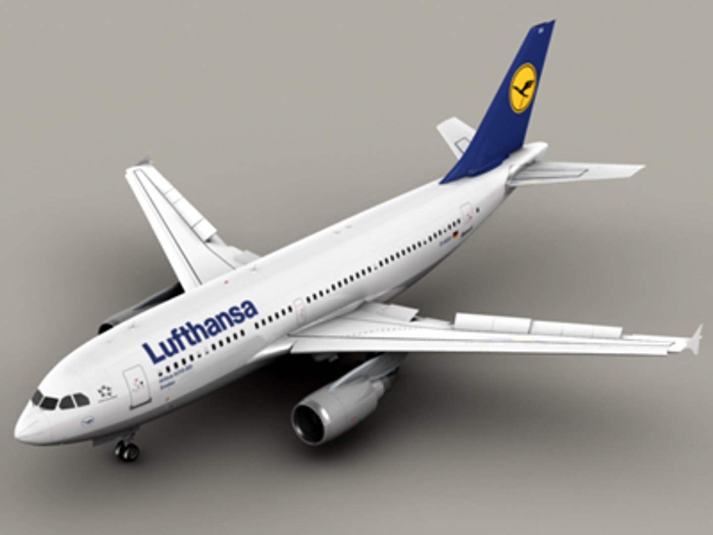Airbus A310 Lufthansa 3d Model