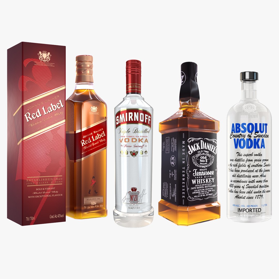 3D alcohol pack johnnie model - TurboSquid 1268529