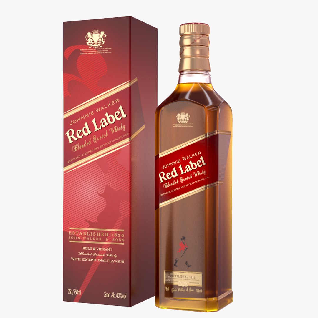 3D alcohol pack johnnie model - TurboSquid 1268529