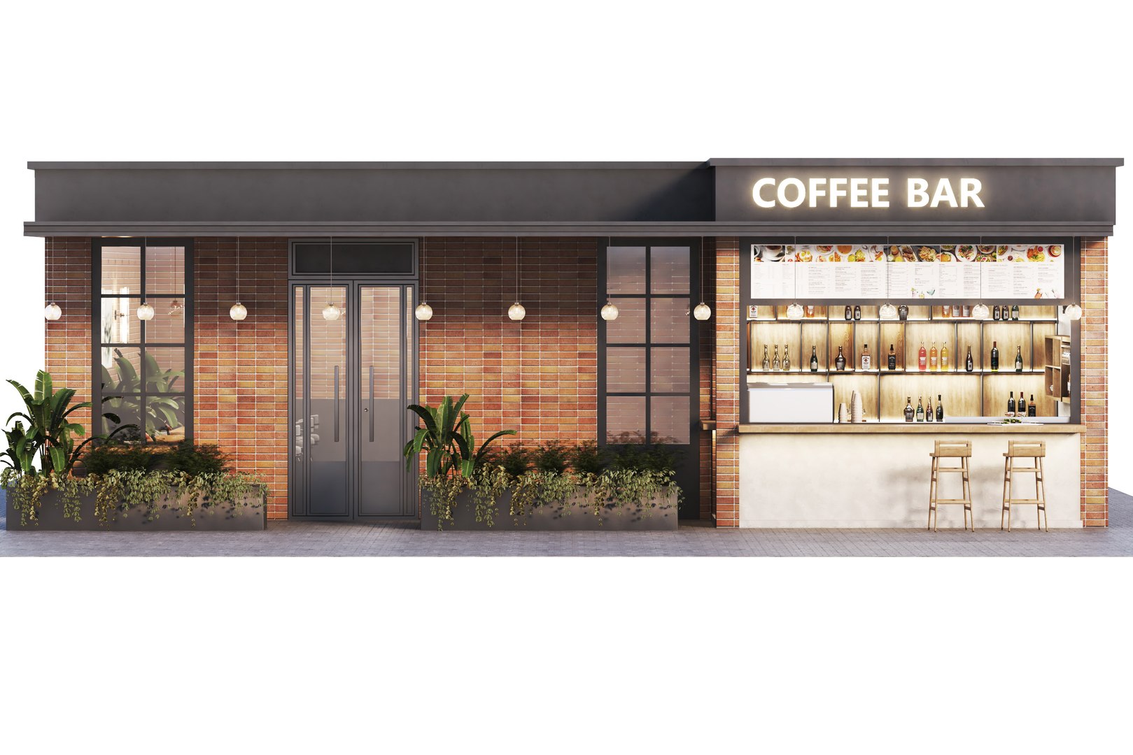 3D Model Cafe Restaurant Scene - TurboSquid 2327631