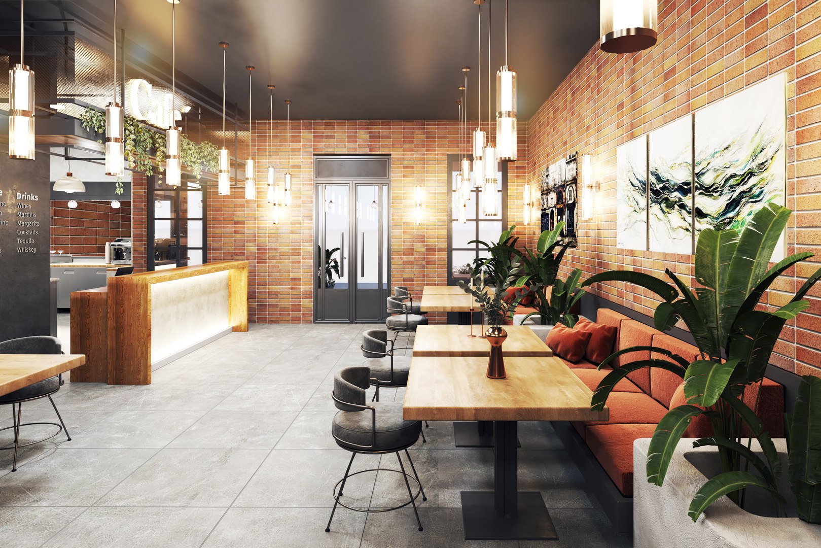 3D Model Cafe Restaurant Scene - TurboSquid 2327631