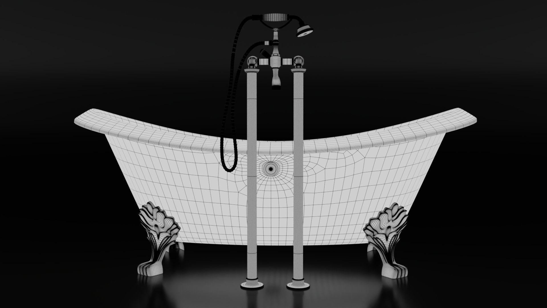 Vintage Bath Tub 3D Model - TurboSquid 2397840
