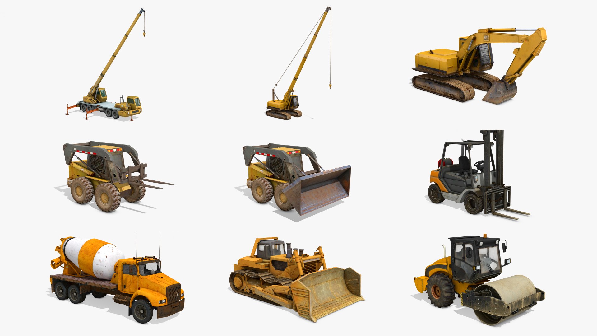 3D construction vehicles pack 3 - TurboSquid 1534813