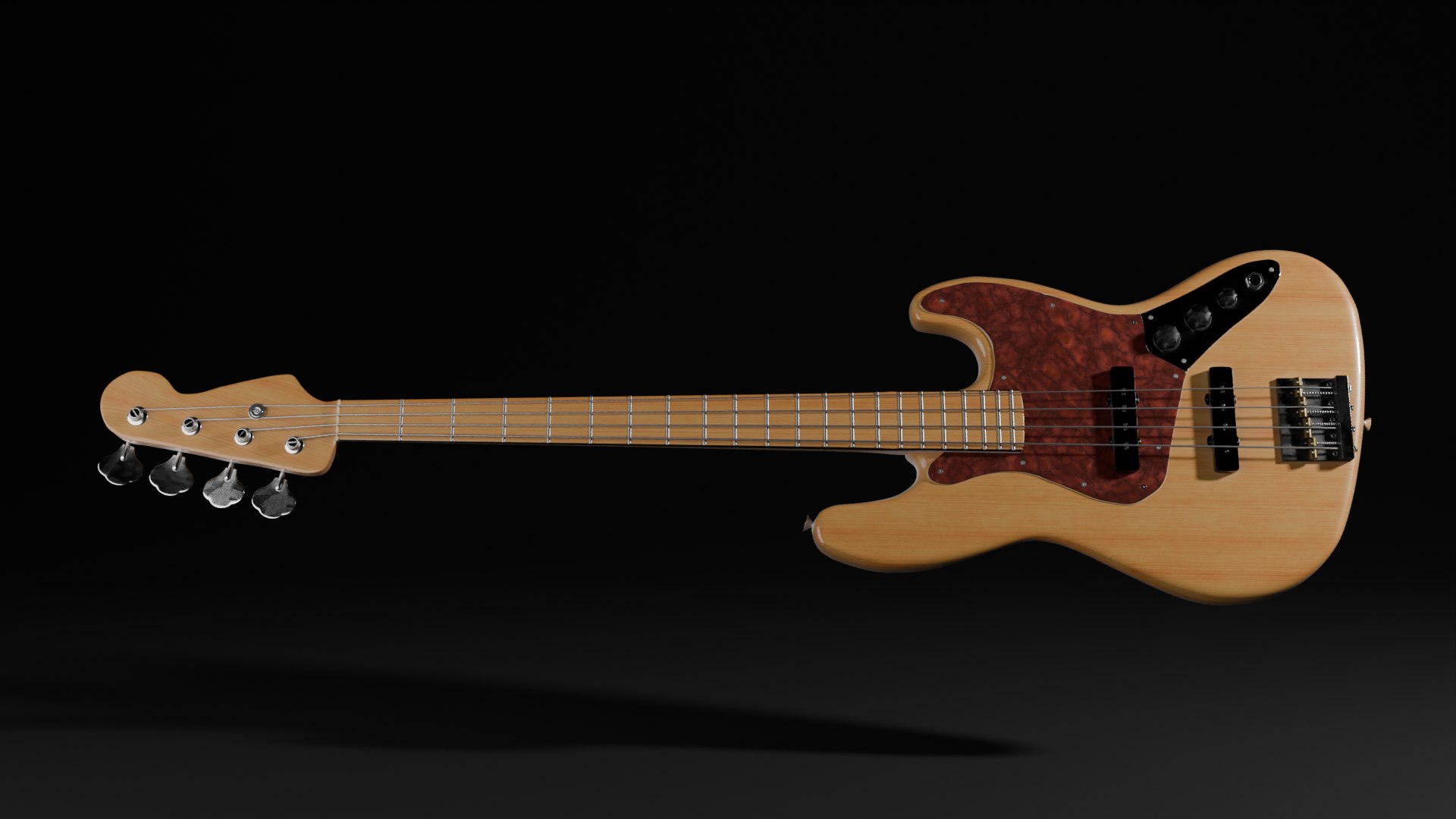 3D Bass Guitar Model - TurboSquid 2241797