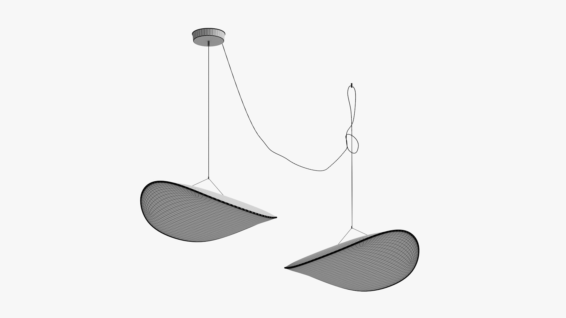 3D Tense pendant 90 cm white - TurboSquid 1945600