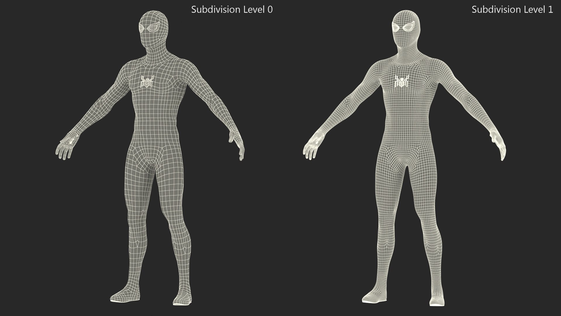 Spiderman Black Suit Rigged for Cinema 4D 3D - TurboSquid 2102530