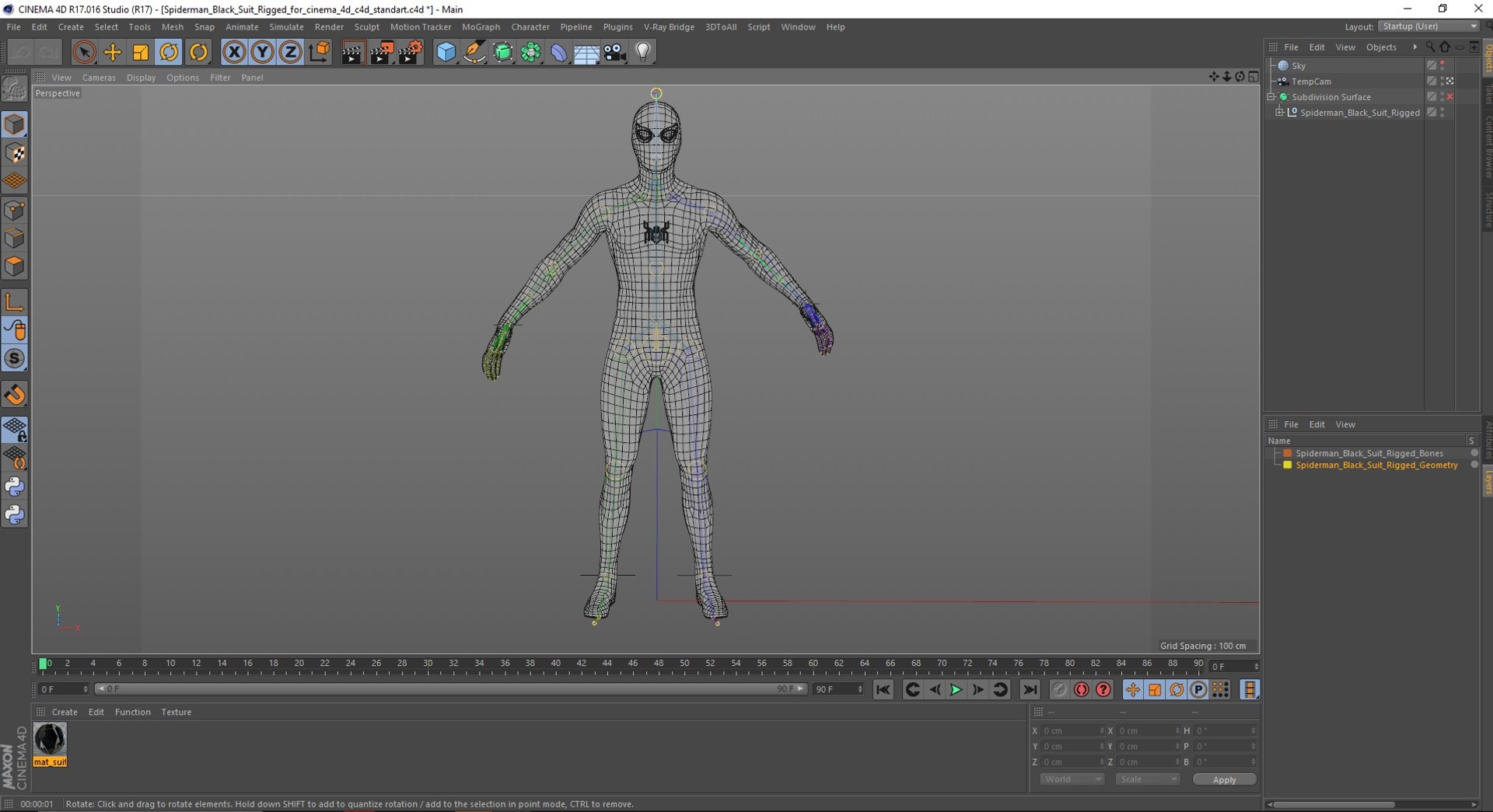 Spiderman Black Suit Rigged For Cinema 4D 3D - TurboSquid 2102530