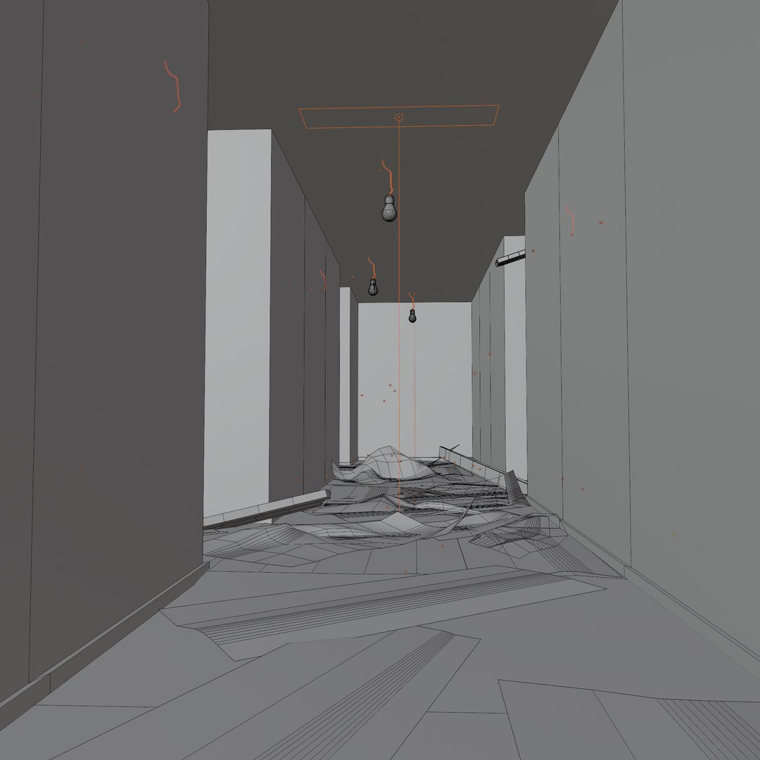 Damaged Hallway 3D Model - TurboSquid 1809865
