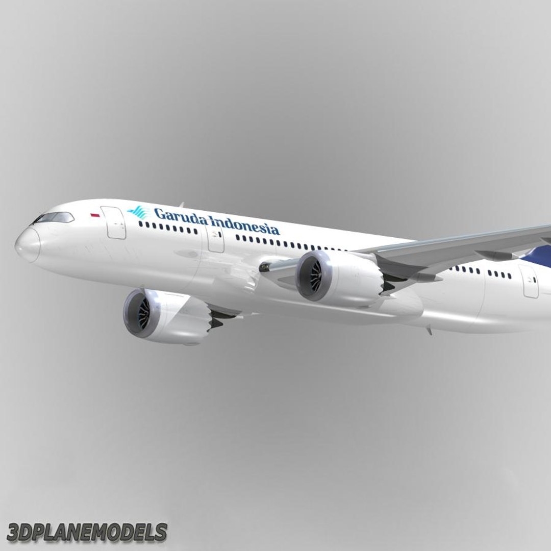 B787-8 Garuda Indonesia 3d Model