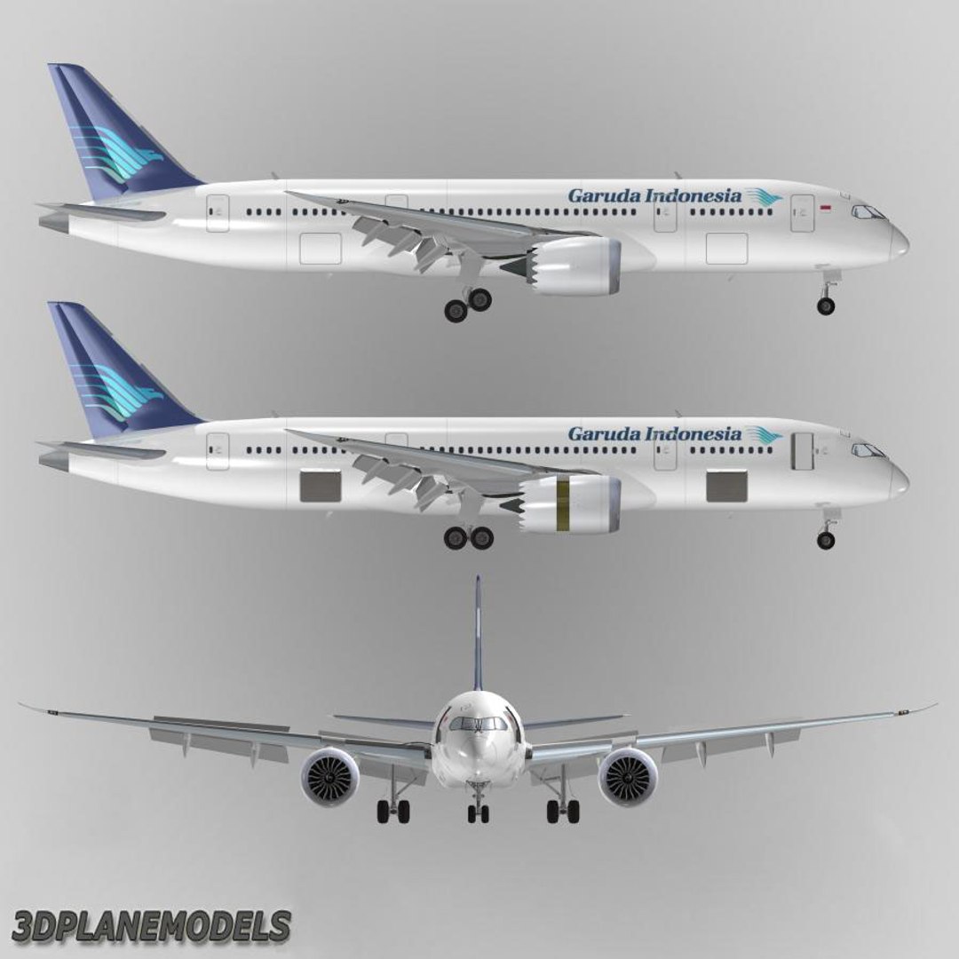 B787-8 Garuda Indonesia 3d Model