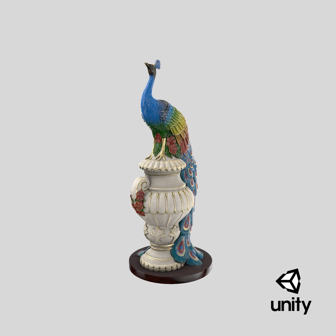 3D Model Colored Peacock 3D Model - TurboSquid 1842369