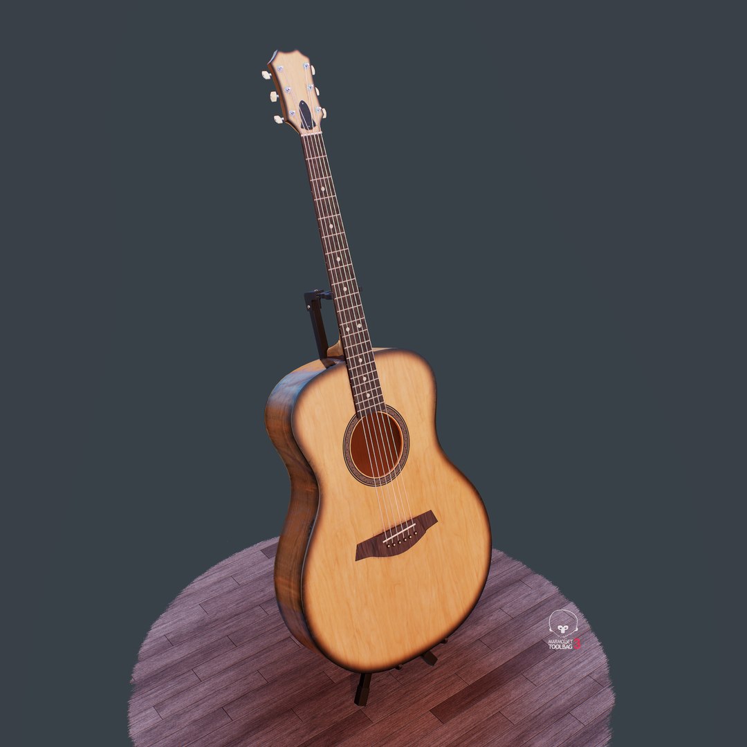 3D acoustic guitar - TurboSquid 1697754