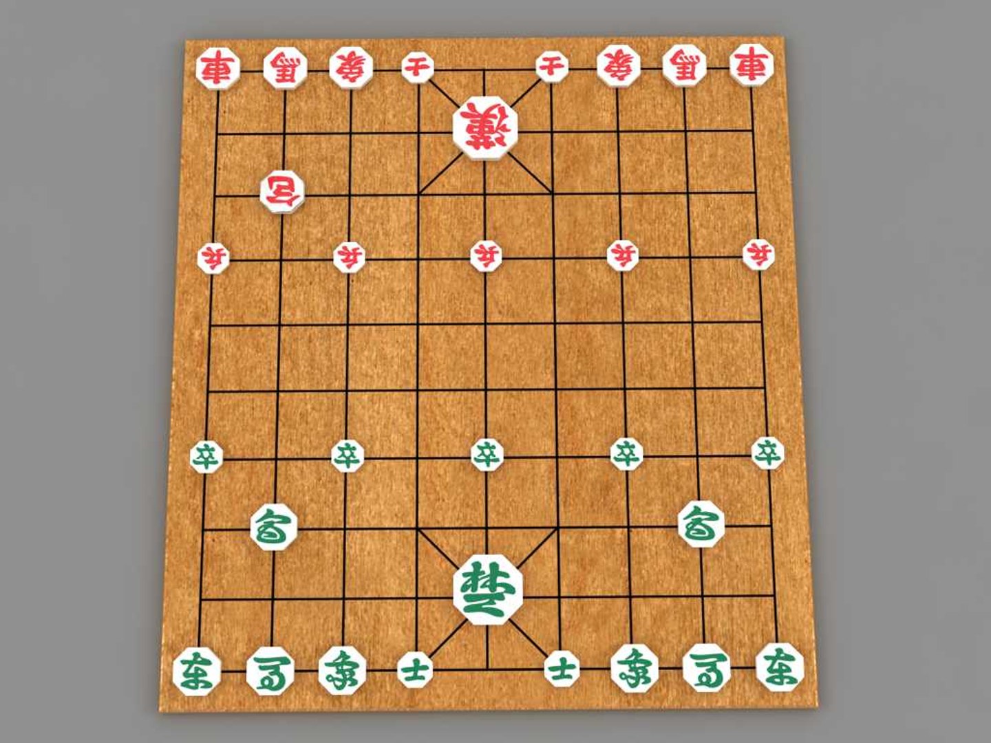 3d Janggi Korean Chess Model