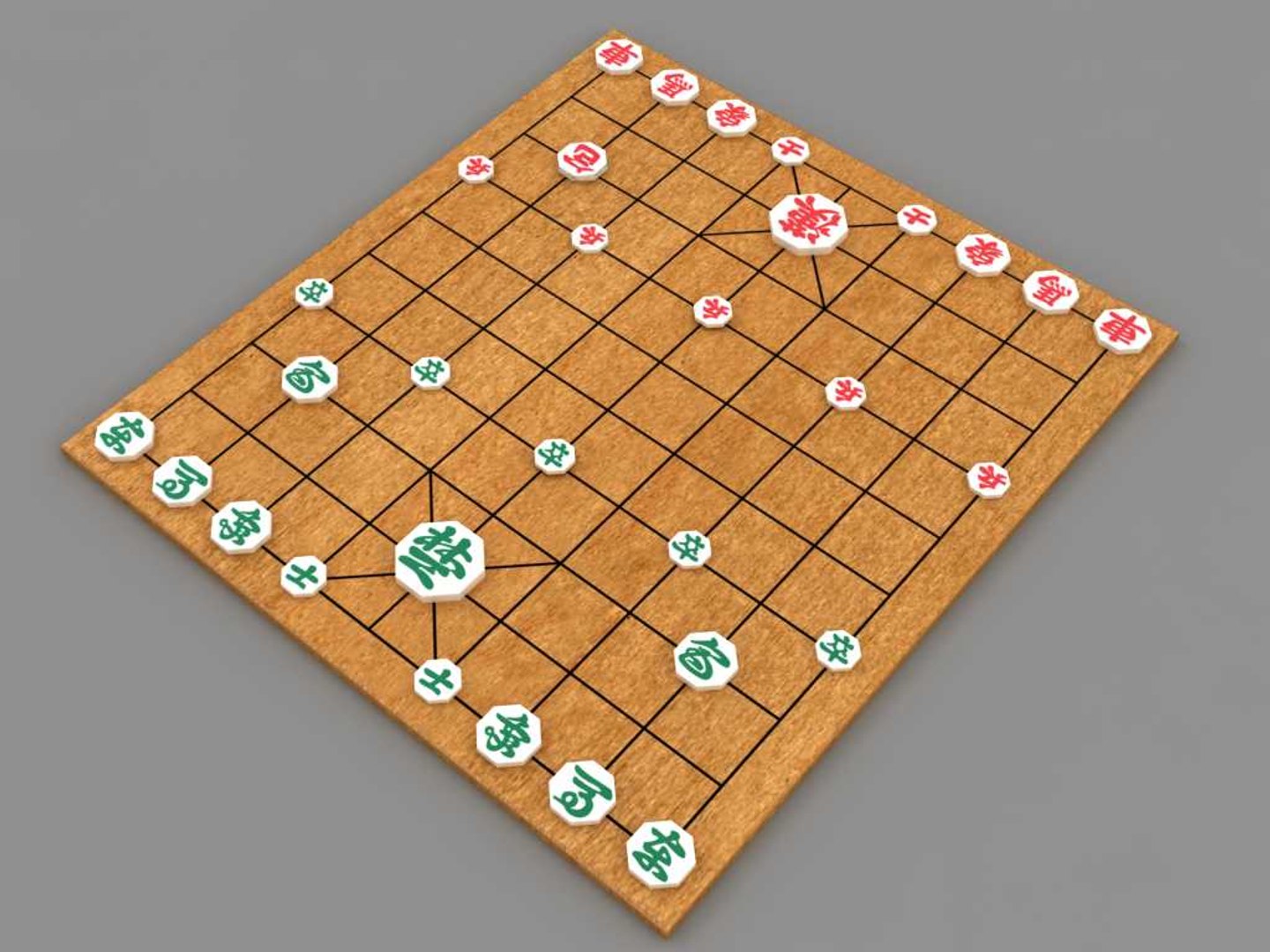 3d Janggi Korean Chess Model