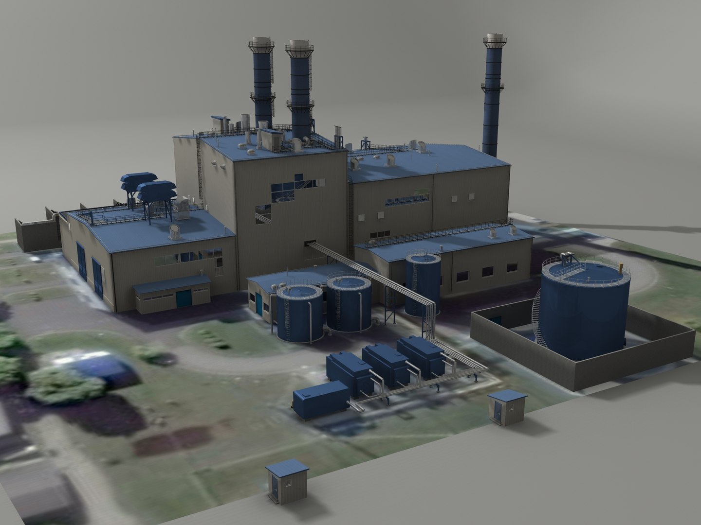 3d Model Of Thermal Power Plant