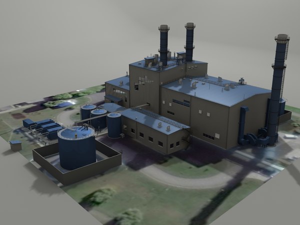 modelo 3d Central termoeléctrica - TurboSquid 1032487