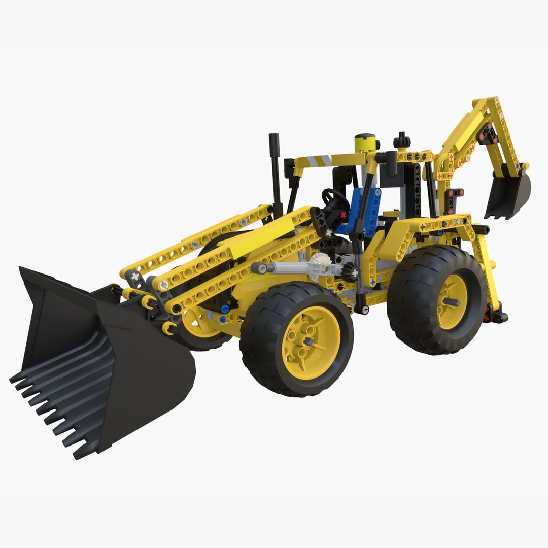 3D LEGO Backhoe Loader Toy model - TurboSquid 1818449