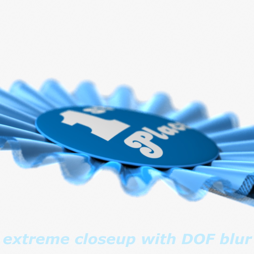 3d Model Of Blue Ribbon