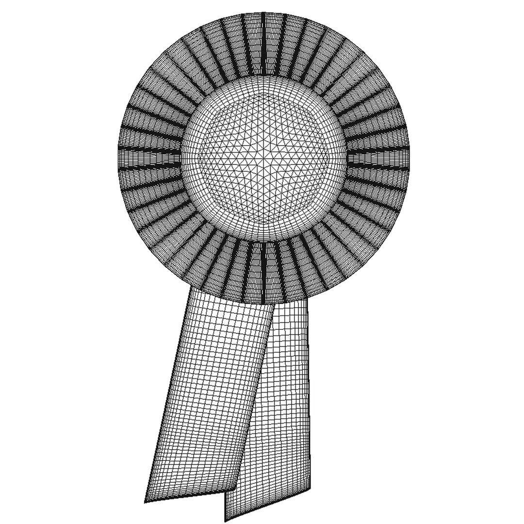 3d Model Of Blue Ribbon