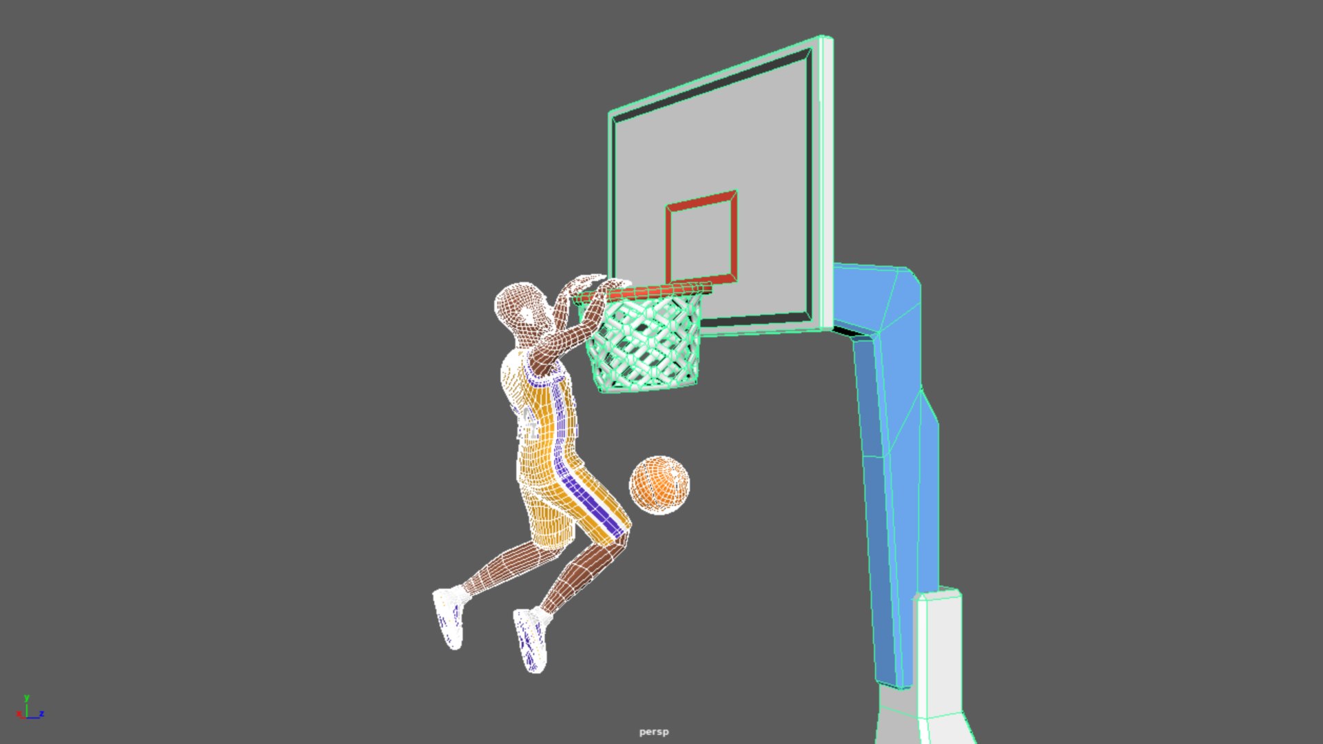 3D Basketball Dunk Animation With Character - TurboSquid 1919049