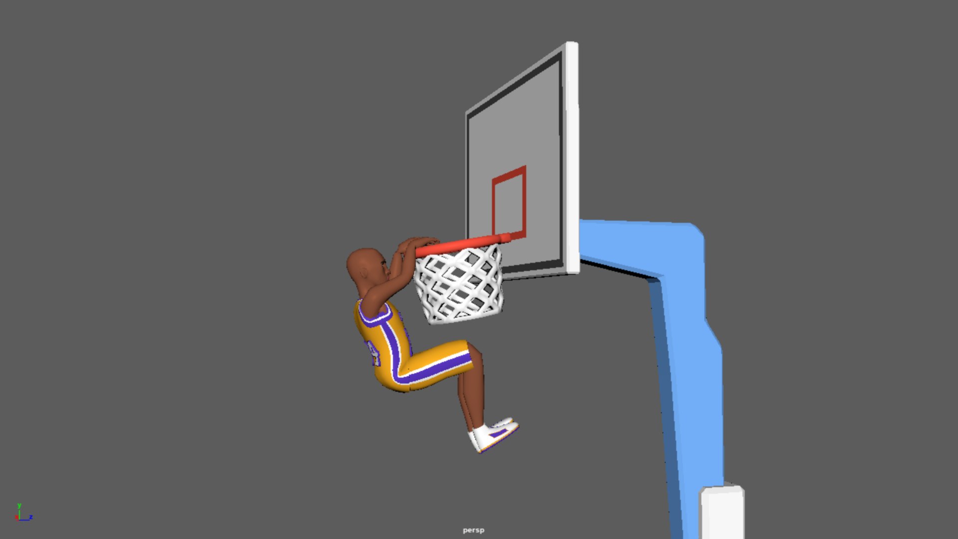 3D Basketball Dunk Animation With Character - TurboSquid 1919049