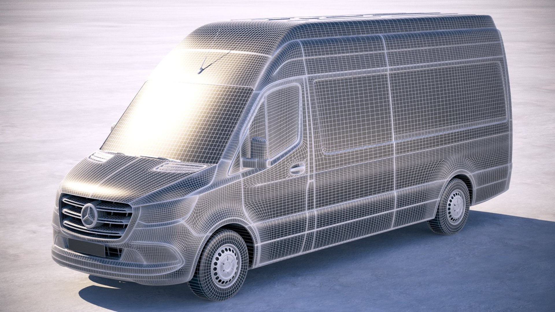 3D model mercedes-benz sprinter long - TurboSquid 1369817