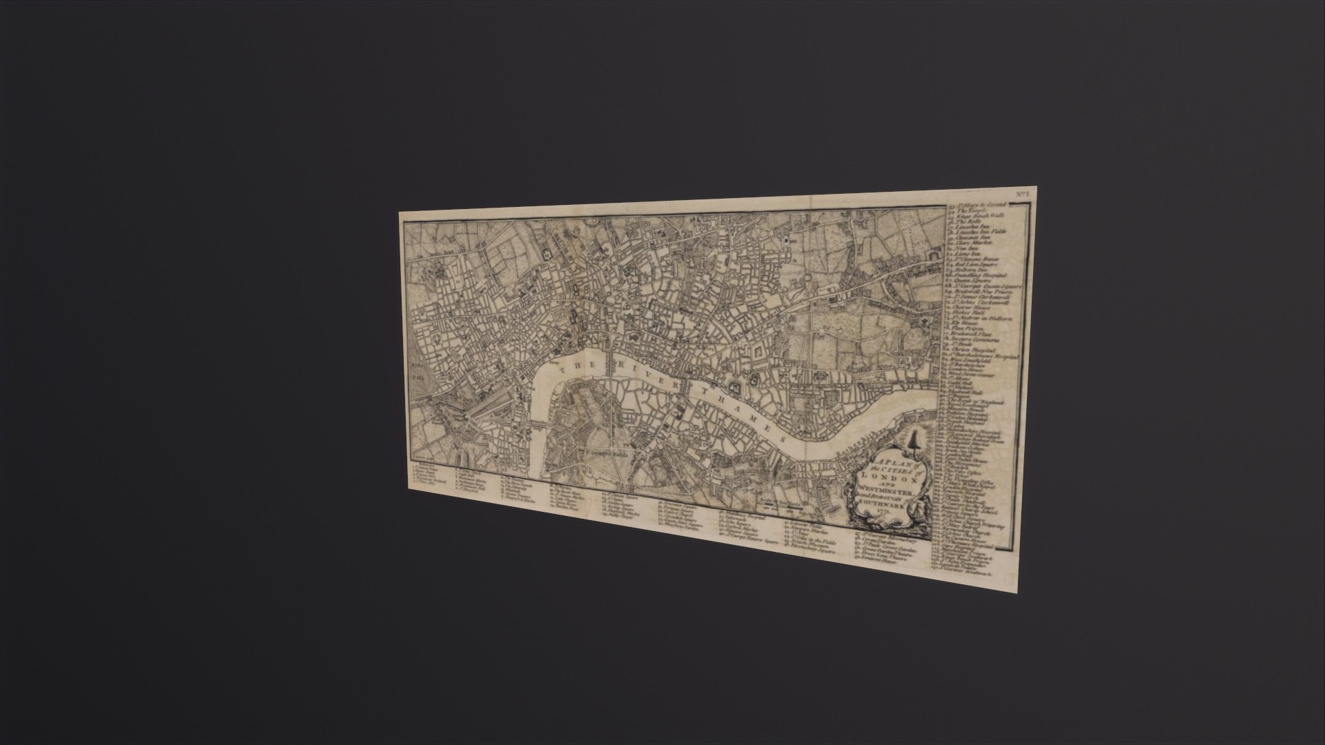 3D Model Old Map Of London 1771 - TurboSquid 2095803