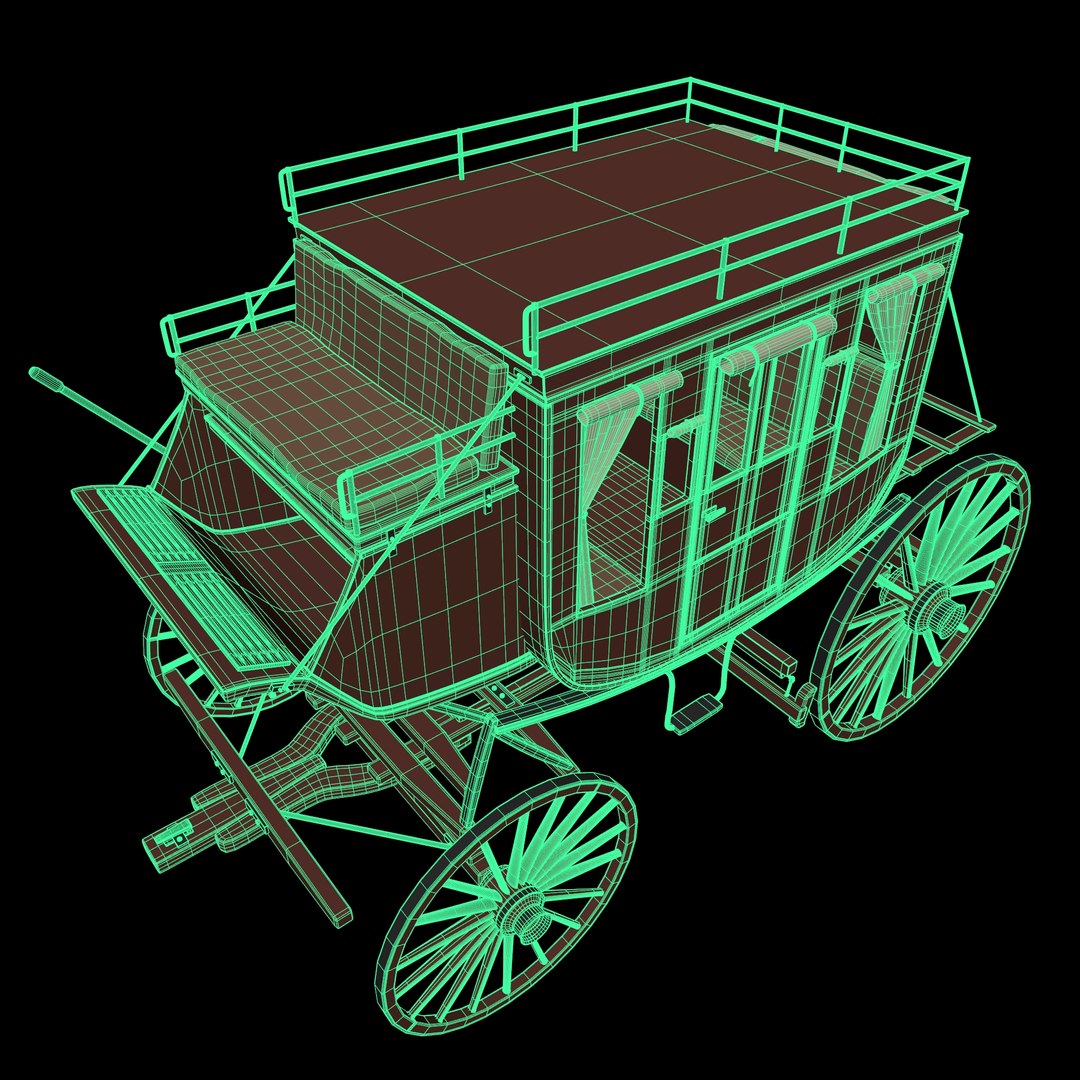 3D Model Of Western Wagon Cart 3D - TurboSquid 1937509
