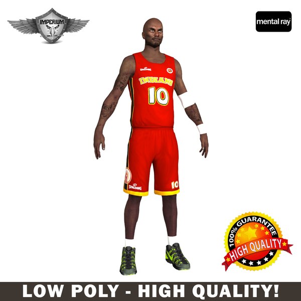 rigged basketball player 3d model